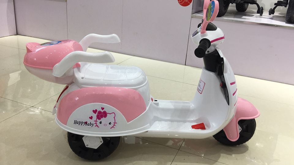 Xe máy điện trẻ em kiểu dáng mèo Hello Kitty YH 9918A