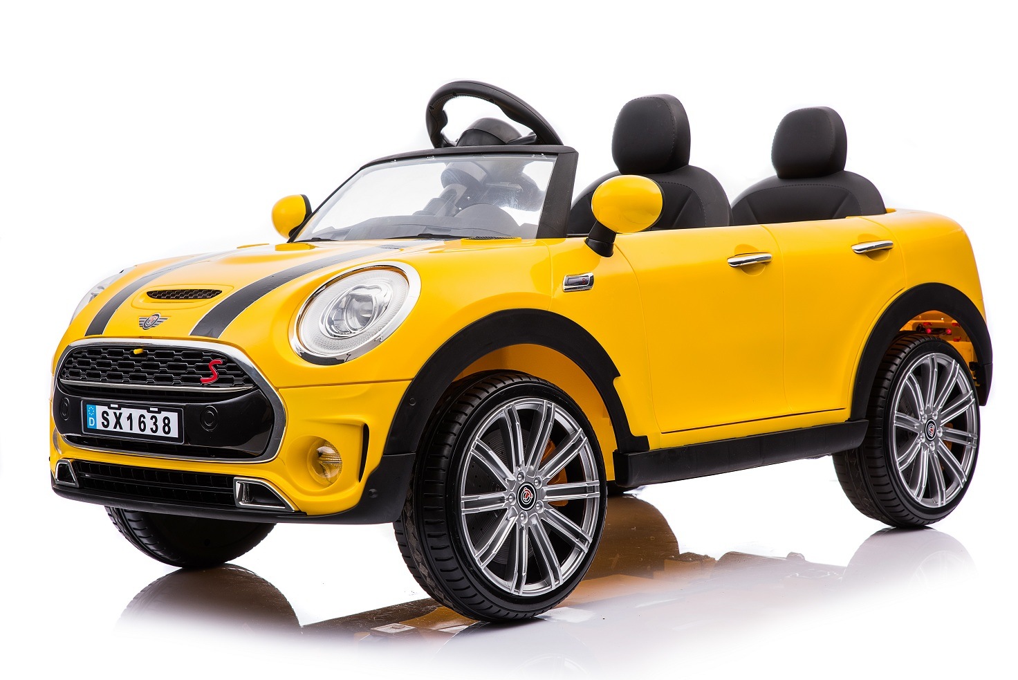 Xe ô tô điện trẻ em 2 chỗ ngồi SX-1638 dáng xe thể thao Mini cooper